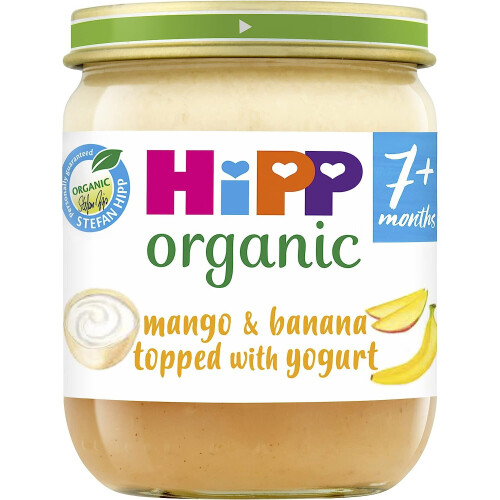 HiPP Organic Mango & Banana topped with Yogurt Baby Food Jar 7+ Months ...
