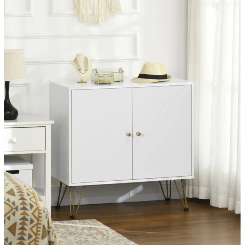 Small Storage Cupboard Modern Side Cabinet Industrial Style Shelf ...