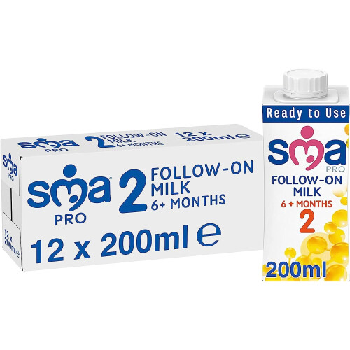 SMA PRO Follow-on Baby Milk, 6 months Plus , Ready to Drink Liquid ...