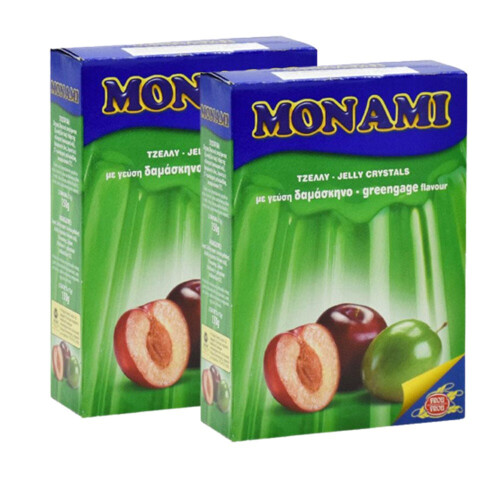 MONAMI Jelly Crystals with Greengage Flavour 2 Packs of 2 Sachets (75g ...