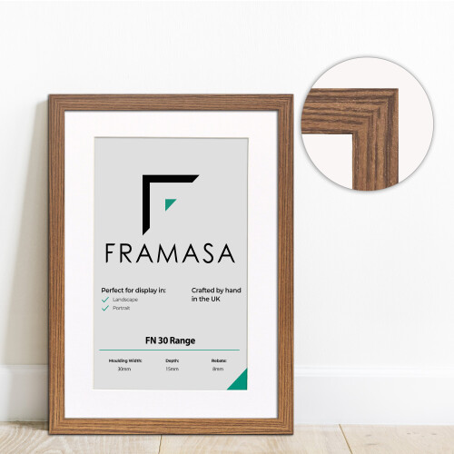 (Dark Oak Frame White Mount, 16x8 Pic (20x12 Frame)) Dark Oak Photo ...