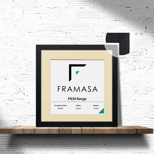 (Black Frame Ivory Mount, 50x50CM Pic (60x60CM Frame)) Picture Frames ...