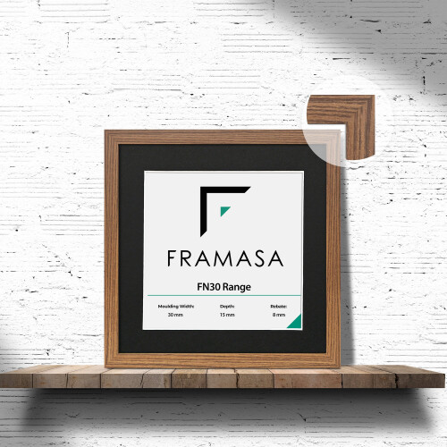 (Dark Oak Frame Black Mount, 60x60CM Pic (70x70CM Frame)) Dark Oak ...