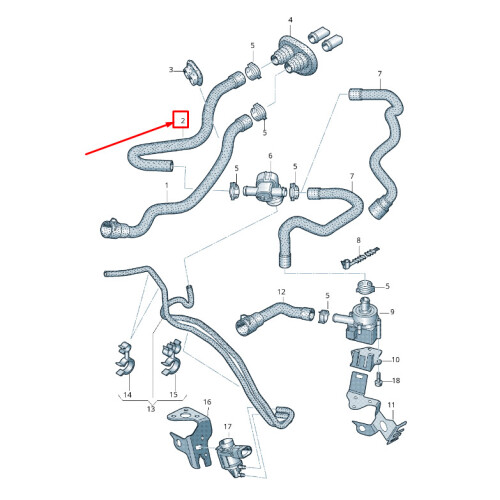 AUDI A4 B8 Heater Core Coolant Hose 8K1819373AB NEW GENUINE on OnBuy
