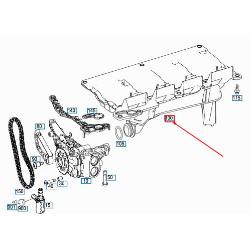 MERCEDES-BENZ S W222 Engine Oil Suction Pipe A1771800500 NEW GENUINE on ...