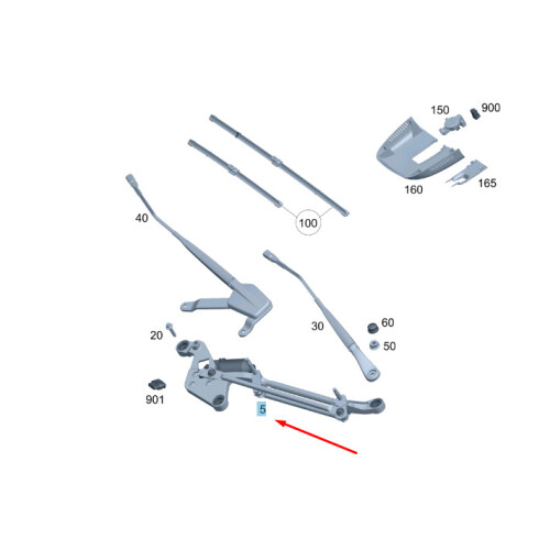 MB VITO W447 Front Windshield Wiper System LHD A4478200040 NEW GENUINE ...