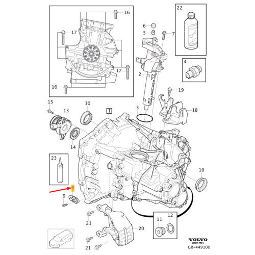 VOLVO V60 MK2 Manual Gearbox Neutral Position Sensor 31437587 NEW ...