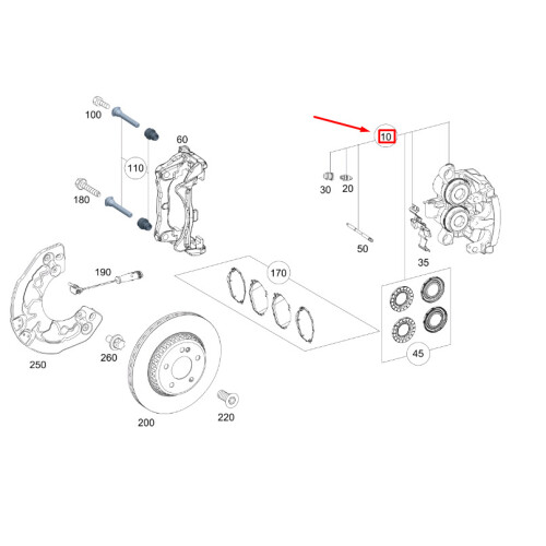 MERCEDES-BENZ GLE W167 Front Left Brake Caliper A1674217700 NEW GENUINE ...