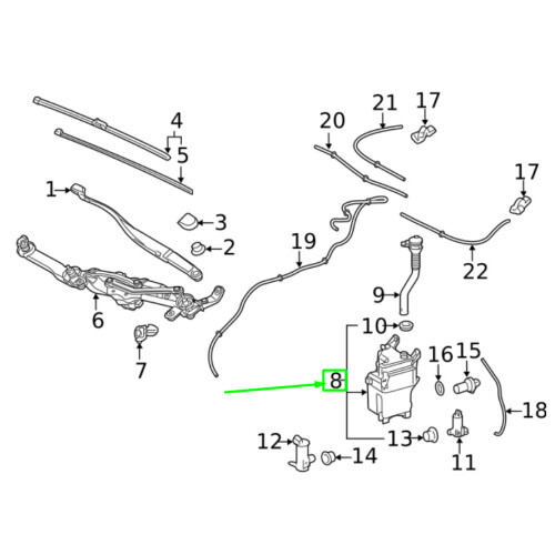 LEXUS RX AL20 Window Washer Reservoir Tank 8535548070 NEW GENUINE on OnBuy