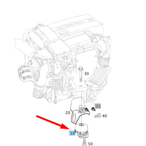 MERCEDES-BENZ E W212 Front Engine Mount Rubber Bushing A2212400417 NEW ...
