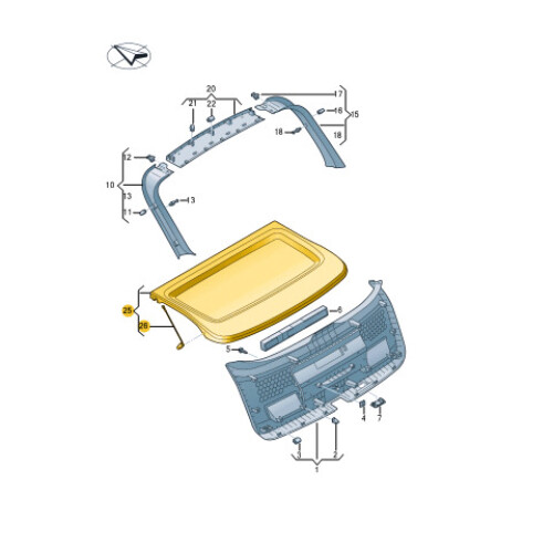 AUDI Q4 e-Tron Rear Parcel Shelf Load Cover 89A867769GW8 NEW GENUINE on ...