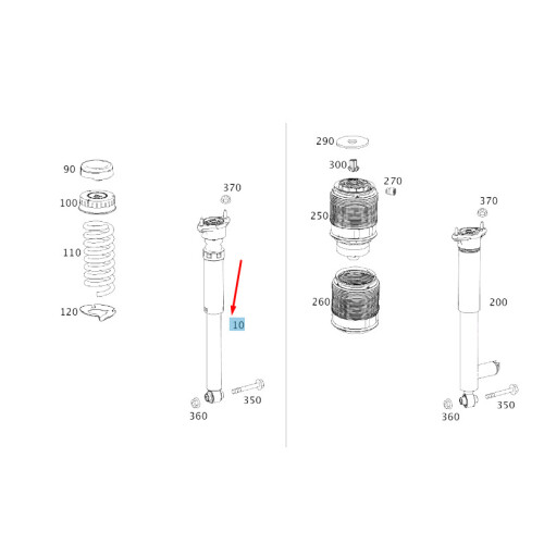 MERCEDES-BENZ E W212 Rear Shock Absorber A2123204230 NEW GENUINE on OnBuy