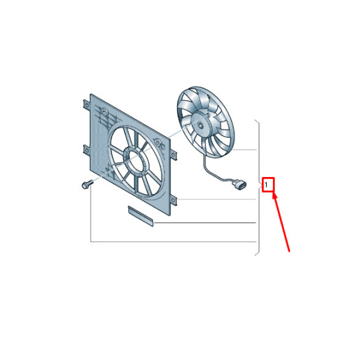 VW TOURAN 5T Engine Radiator Fan With Fan Ring 5Q0121203DQ NEW GENUINE ...