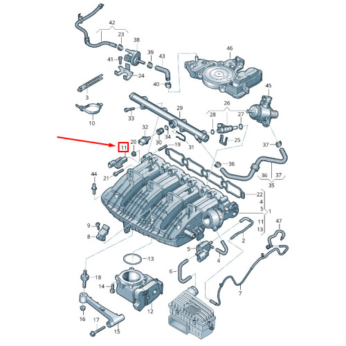 VW PASSAT B8 3G Intake Manifold Temperature Sensor 06N907386 NEW ...