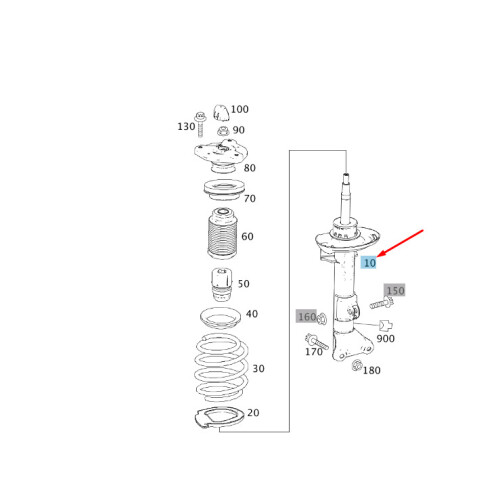 MERCEDES-BENZ C W204 Front Shock Absorber A2043233600 NEW GENUINE on OnBuy