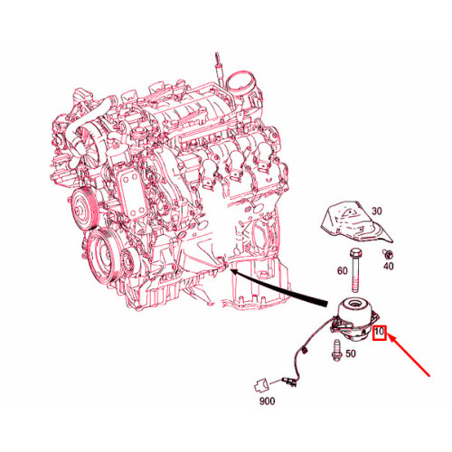 MERCEDES-BENZ ML W166 Engine Front Left Support A1662406217 NEW GENUINE ...
