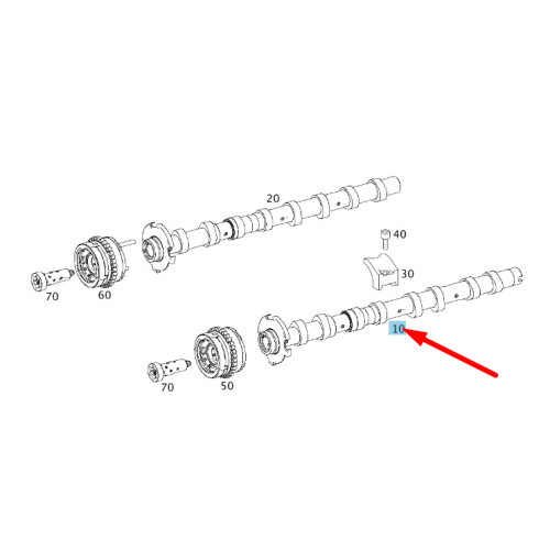 MERCEDES-BENZ ML W166 Intake Camshaft Right Side A2780509201 NEW ...