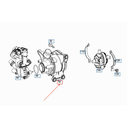 MERCEDES-BENZ E Coupe C238 Water Coolant Pump A2642000100 NEW GENUINE ...