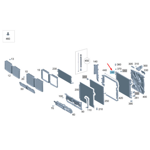 MERCEDES-BENZ GLE W167 Coolant Radiator A1675006201 NEW GENUINE on OnBuy