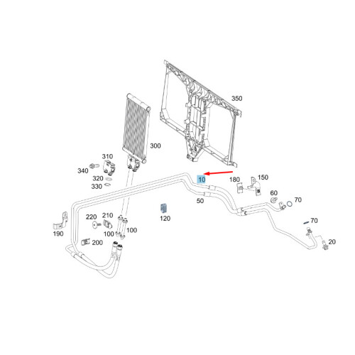 MB SPRINTER W907 Transmission Cooling Feed Oil Line A9072706900 NEW ...