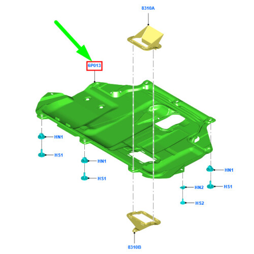 FORD FOCUS MK3 C346 Engine Compartment Splash Shield 1840366 NEW ...
