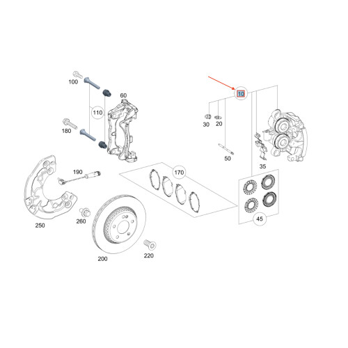 MB GLE W167 AMG Front Left Brake Caliper Parts A4634211900 NEW GENUINE ...