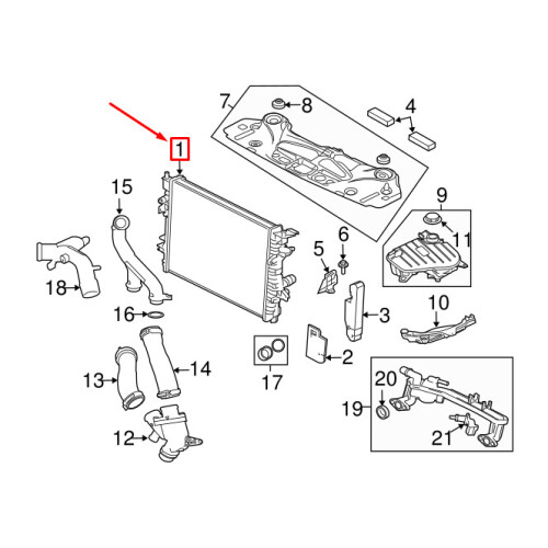 JAGUAR XJ X351 Engine Radiator C2D38735 NEW GENUINE on OnBuy