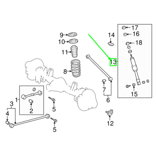 TOYOTA LAND CRUISER J100 Rear Axle Shock Absorber 4853169775 NEW ...