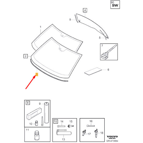 VOLVO S80 MK2 Front Windshield Lower Moulding 31217747 NEW GENUINE on OnBuy
