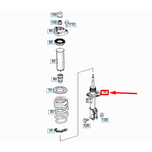 MERCEDES-BENZ CLA C117 Front Right Shock Absorber Strut A1173232600 NEW ...