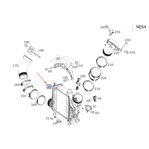 MERCEDES-BENZ GLE W167 Intercooler Radiator A2640905300 NEW GENUINE on ...