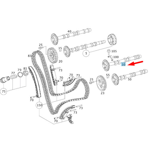 MERCEDES-BENZ ML W164 Left Side Intake Camshaft A6420502801 NEW GENUINE ...