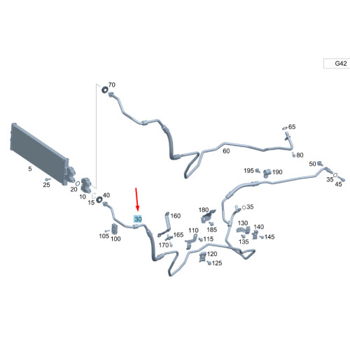 MB VITO W447 Transmission Cooling Oil Return Line LHD A4472770300 NEW ...