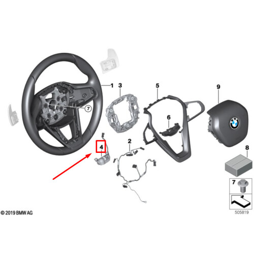 BMW X6G06 Steering Wheel Airbag Balance Weight 32306876816 6876816 NEW ...