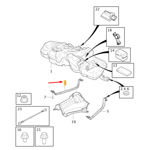 VOLVO V60 MK2 Fuel Tank Right Tensioning Band 32139241 NEW GENUINE on OnBuy
