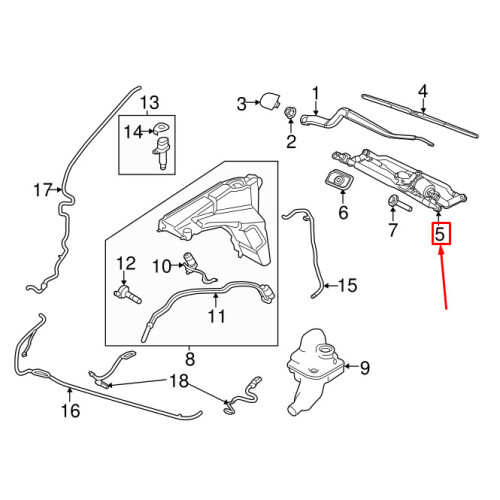 LR RANGE ROVER L405 Windshield Wiper Linkage And Motor LHD LR069004 NEW ...