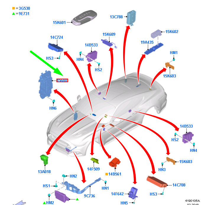 FORD MUSTANG MK6 Smart Junction Box JR3T-15604-HFH 2245323 NEW GENUINE ...