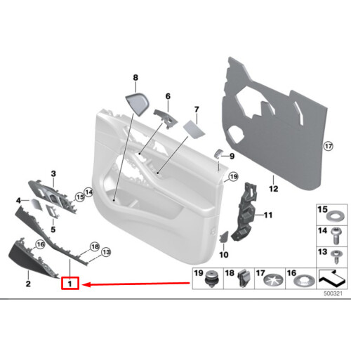 BMW X5 G05 Instrumental Panel Decorative Strip 51416994738 6994738 NEW ...