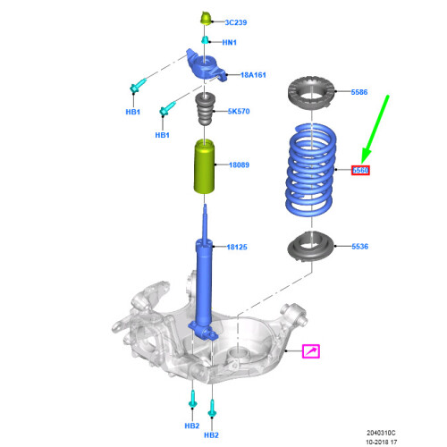 FORD MONDEO MK4 Rear Coil Spring DG9C-5560-VEC 1859821 NEW GENUINE on OnBuy