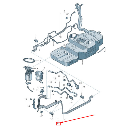 AUDI Q5 8R Fuel Line With Breather Pipe 8R0201544BR NEW GENUINE on OnBuy
