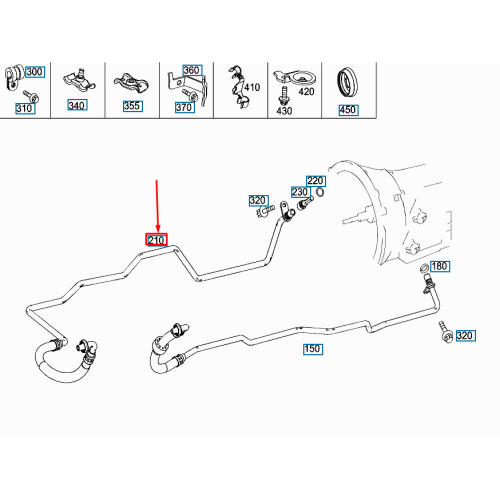 MERCEDES-BENZ GLC X253 Engine Oil Return Line A2052702502 NEW GENUINE ...