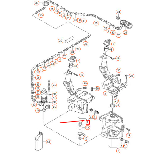 VW PASSAT B7 Windshield Washer Fluid Reservoir Tank 3AA955453G NEW ...