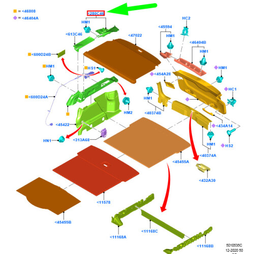 FORD FOCUS MK4 Estate Right D-Pillar Trim 2368950 NEW GENUINE on OnBuy