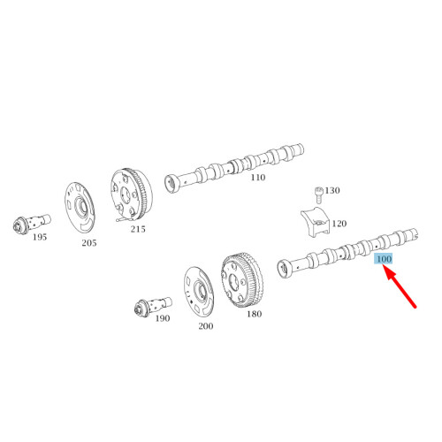 MERCEDES-BENZ C W204 Inlet Camshaft Right Side A2720501401 NEW GENUINE ...