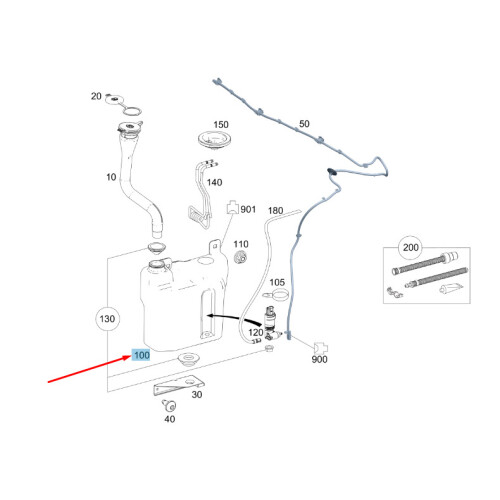 MERCEDES-BENZ VITO W447 Window Washer Tank A0008690100 NEW GENUINE on OnBuy