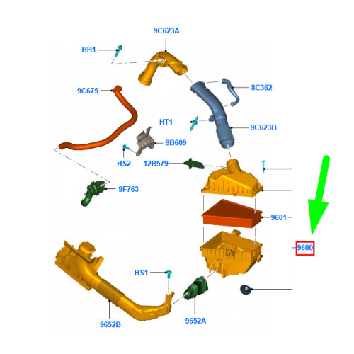 FORD MONDEO MK4 Air Filter Box Cleaner Assy 1682147 AG91-9600-FA NEW ...