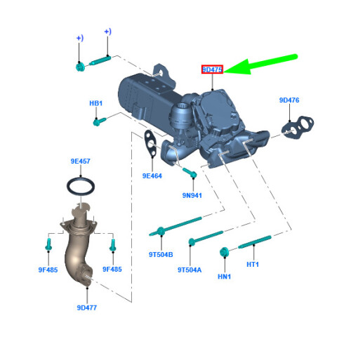 FORD FOCUS MK2 Exhaust Gas Recirculation Valve 9M5Q-9D475-DC 1855876 ...