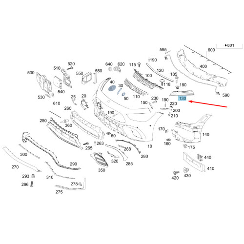 MB AMG GT X290 Front Left Bumper Support Rail Bracket A2908850501 NEW ...