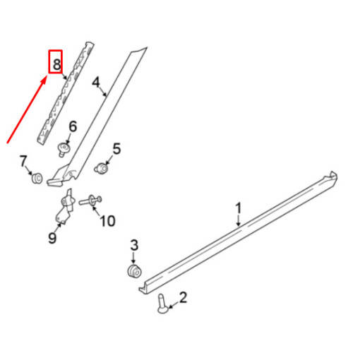 LR RANGE ROVER VELAR L560 Right A-Pillar Trim Panel Insert LR092711 NEW ...