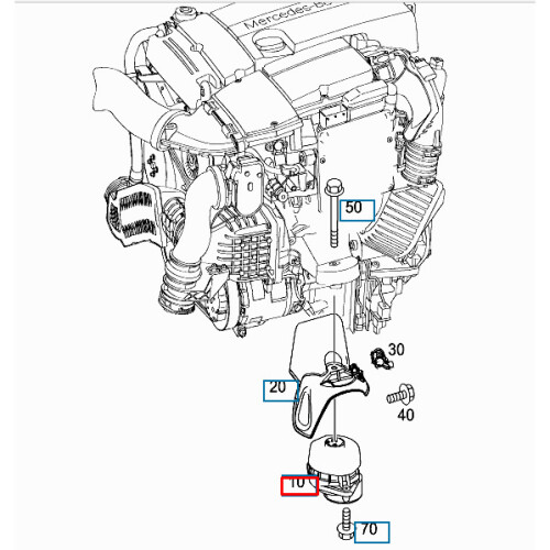 MERCEDES-BENZ E Coupe C207 Front Right Engine Mount A2072400717 NEW ...